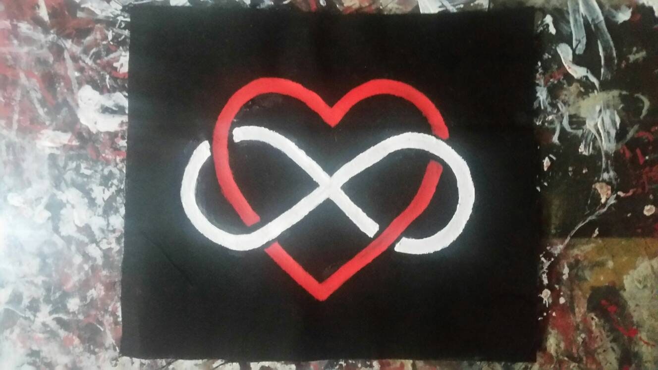 Polyamory polyamorous polyam symbol lgbt heart infinity patch | Etsy