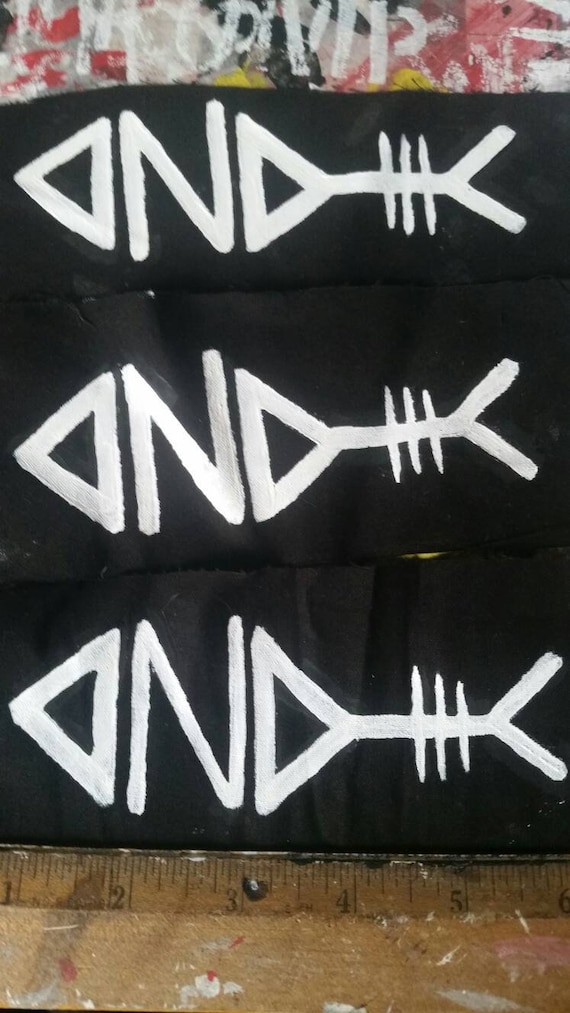 Days N Daze Days N' Daze Fish Bone Patch Folk Punk | Etsy