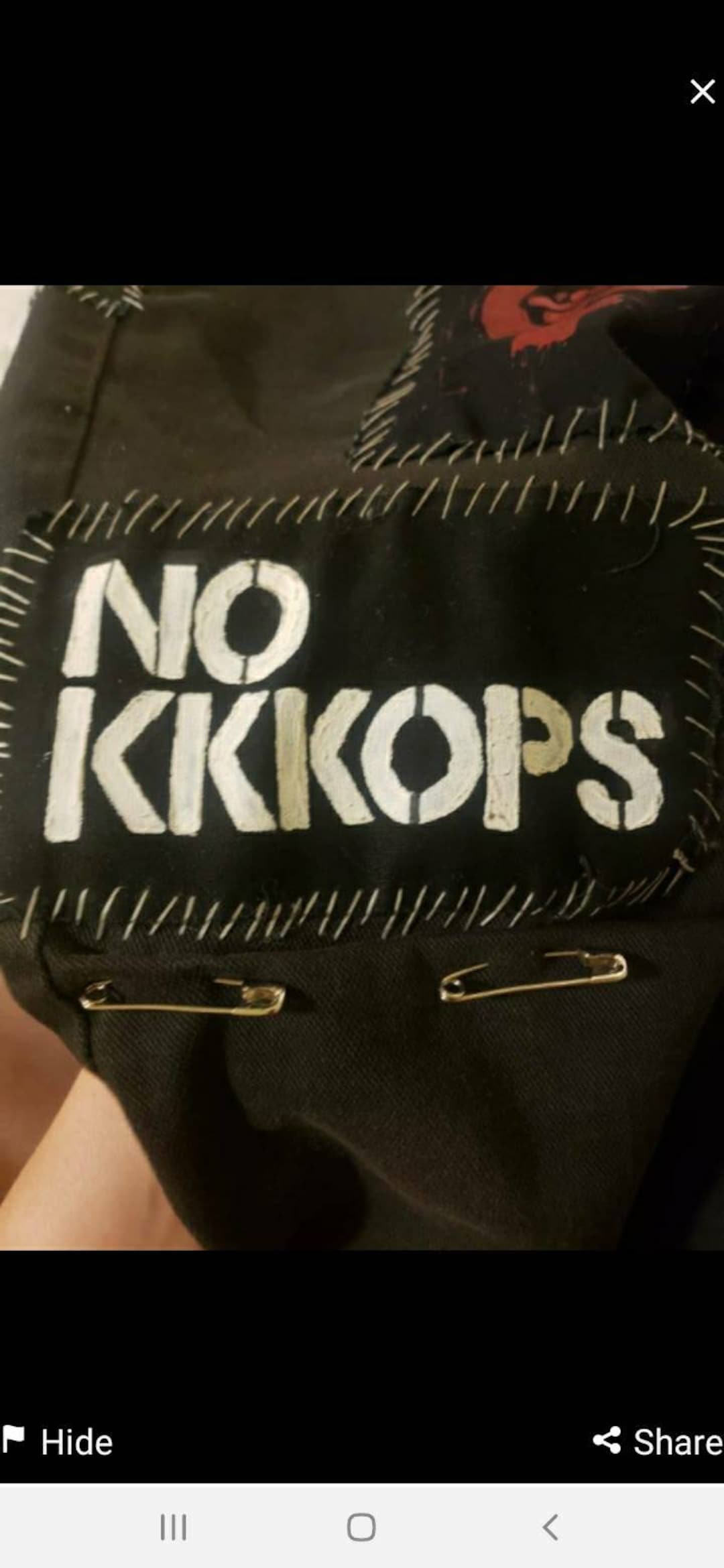 No Kkkops, No Kkk, Fuck the Police Punk Patch Activist Protest Patch ...