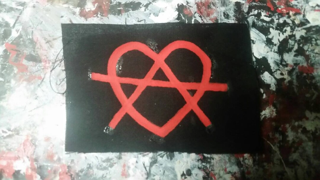 Anarchy Heart Anarchist Punk Emo Goth Handpainted Diy Punk Patch ...