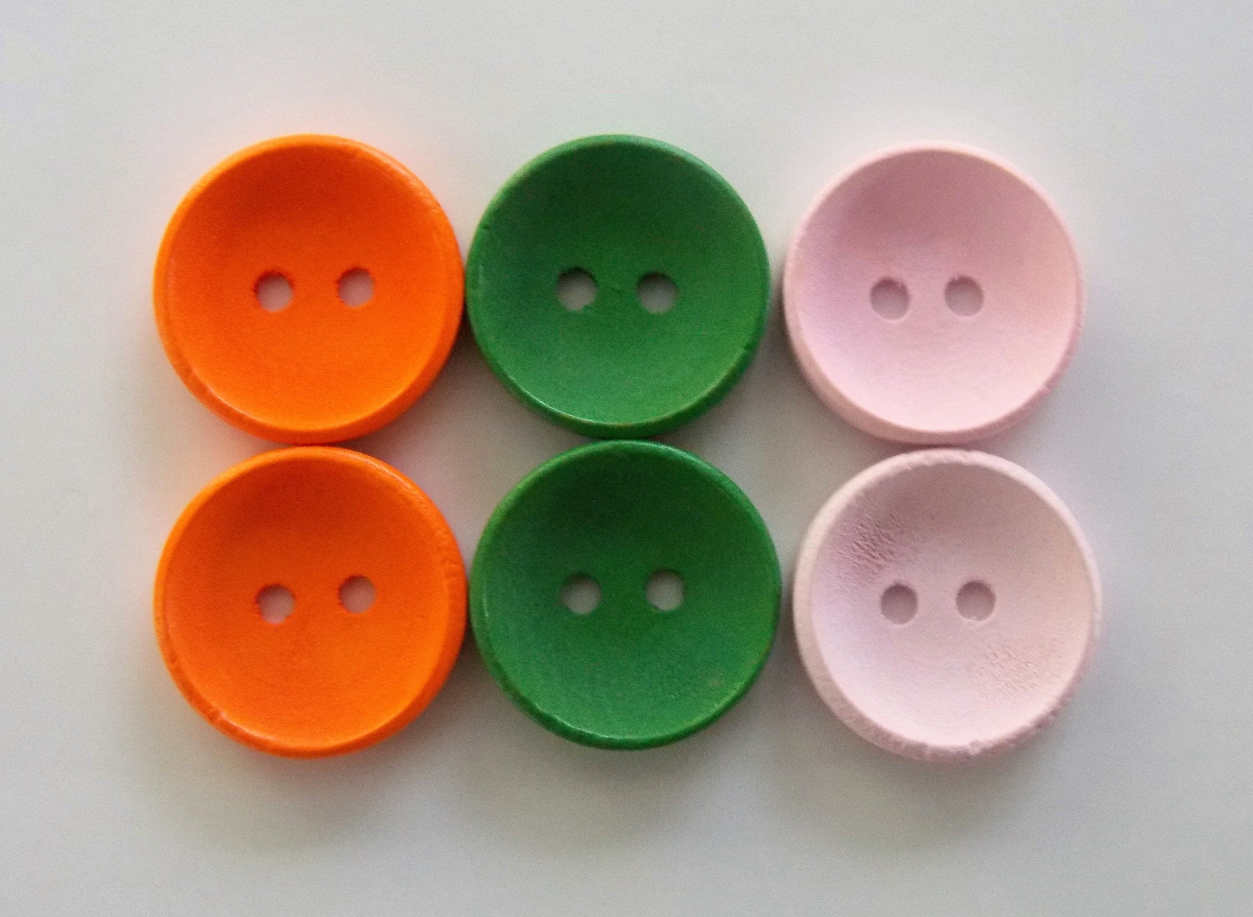 Bright Buttons Plain Buttons Red Buttons Sewing Supplies - Etsy