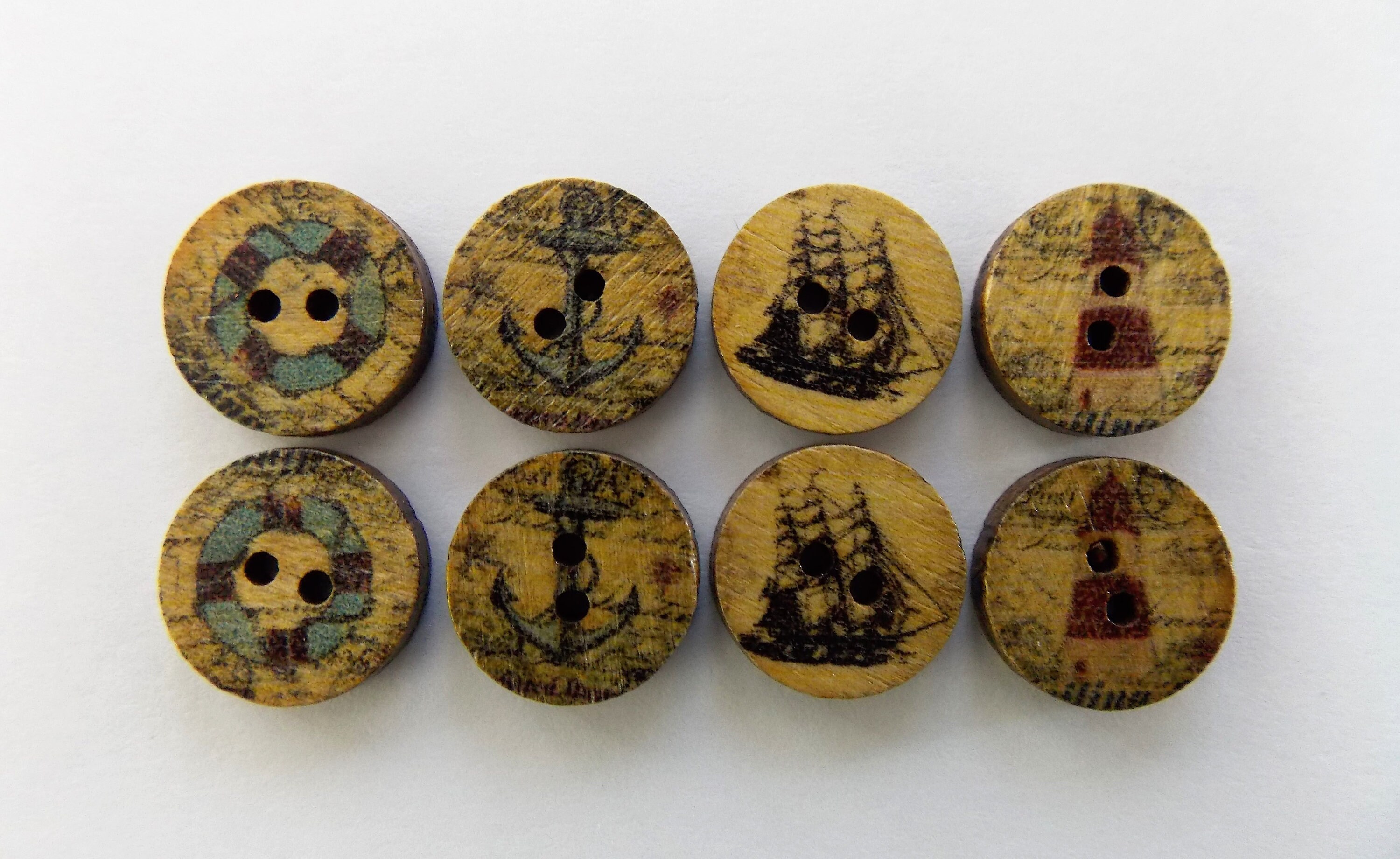 Nautical Buttons Vintage Sailing Buttons Sewing Supplies | Etsy