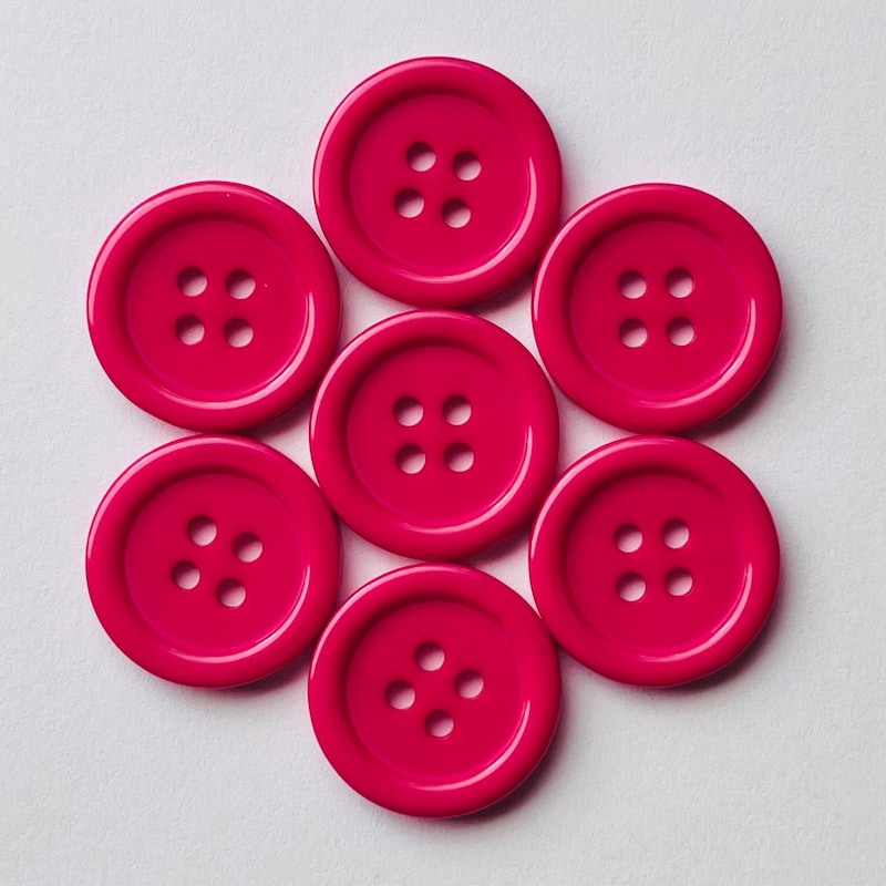 Dark Pink Buttons - Etsy