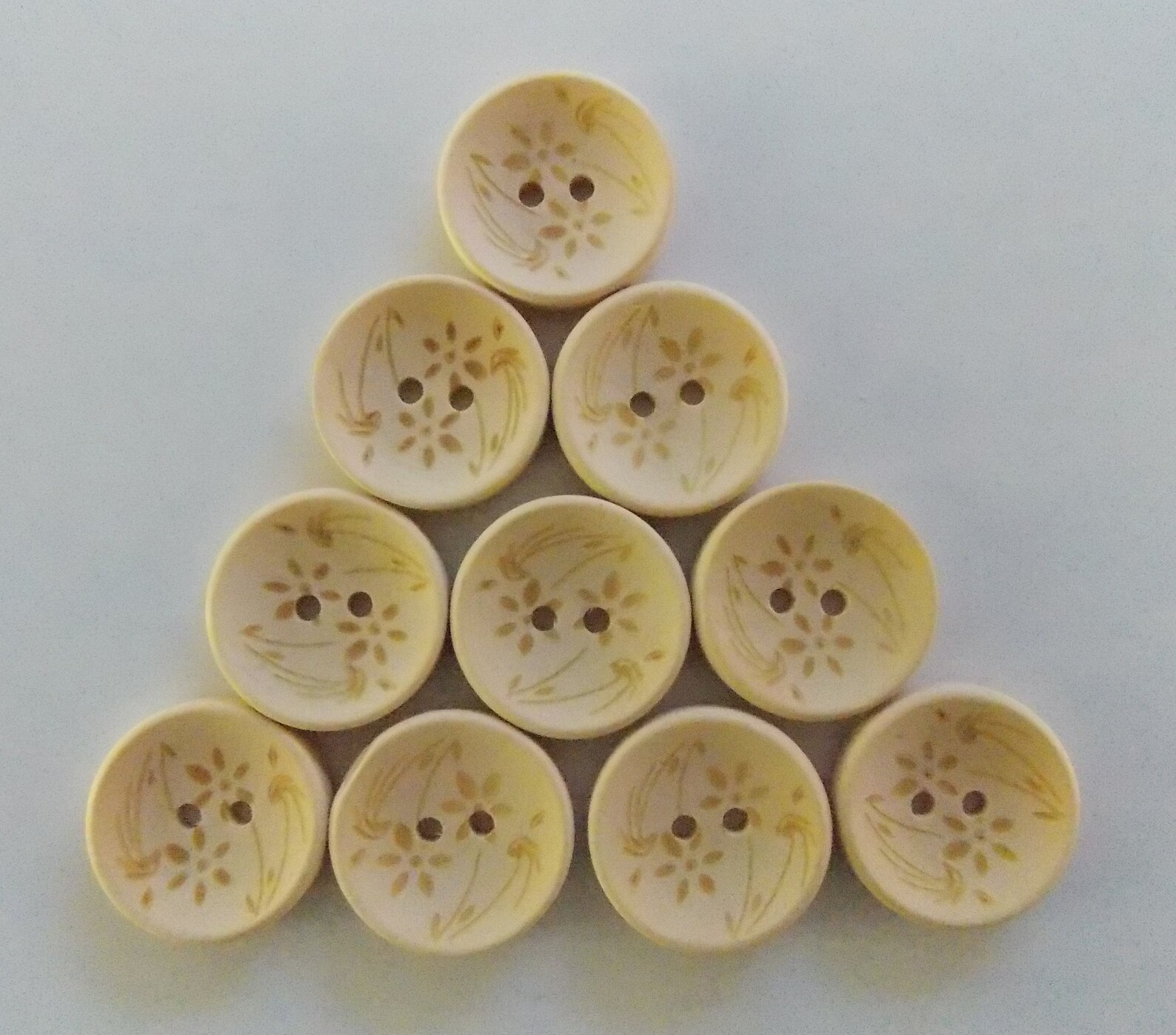 Flower Buttons Natural Buttons Rustic Buttons Wooden | Etsy