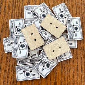Camera Buttons, Wooden Buttons, Photo Buttons, Sewing Supplies ...