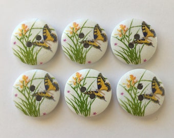 Bird House Buttons, Bird Nest Buttons, Sewing Supplies, Cottage Buttons ...