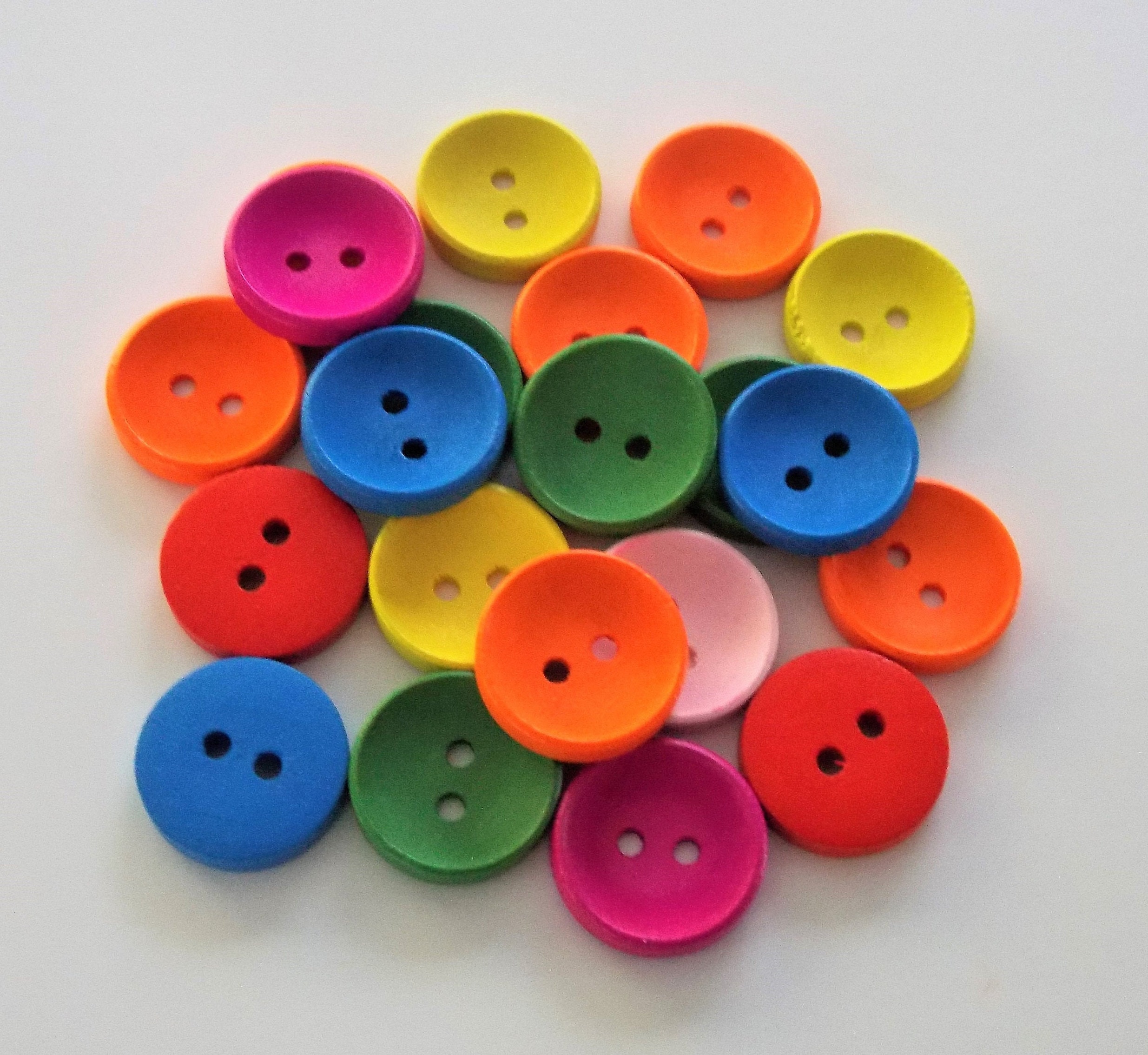 Bright Buttons Plain Buttons Red Buttons Sewing Supplies - Etsy