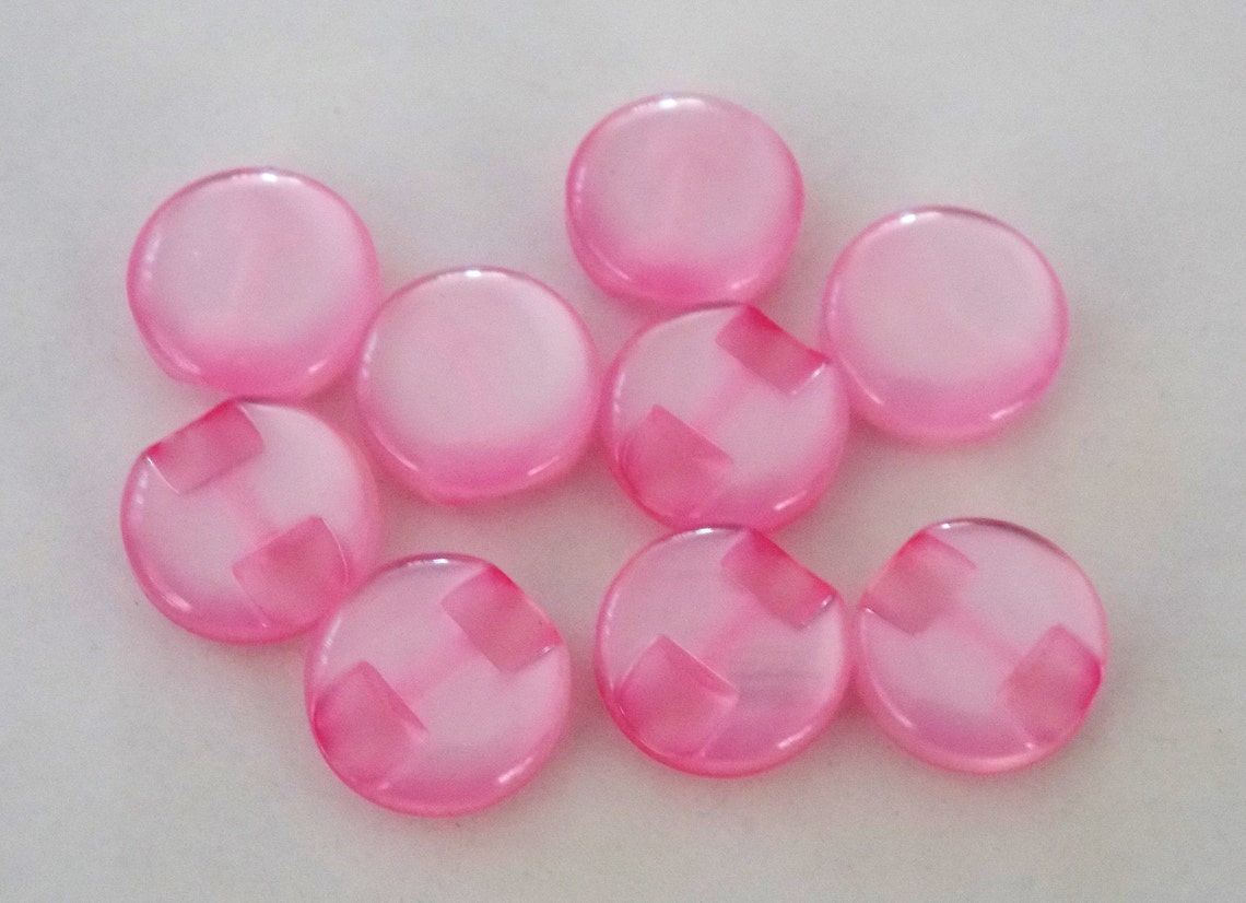 Pink Buttons Resin Buttons Shiny Buttons Sewing Supplies | Etsy