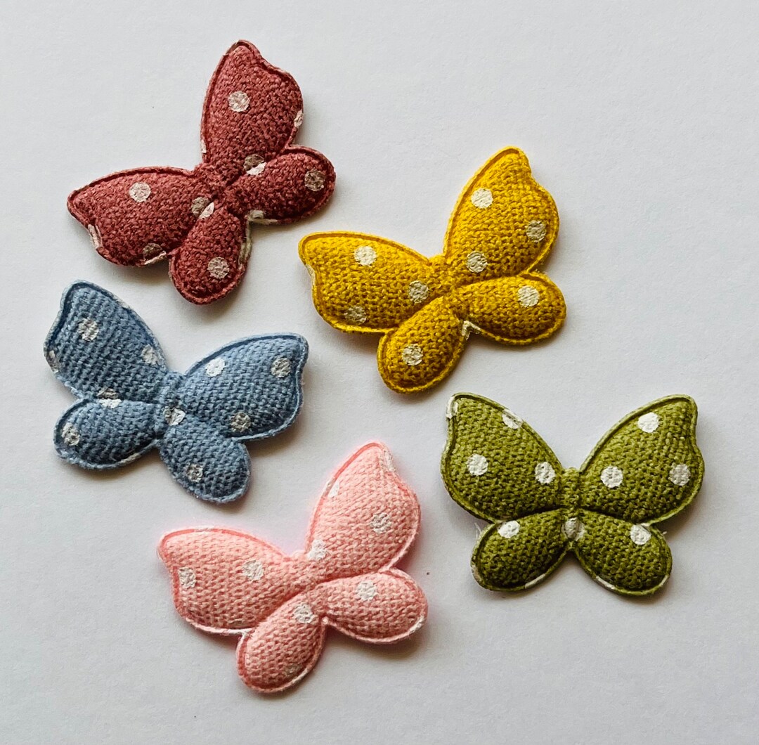 Butterfly Appliqués, Fabric Butterflies, Sew on Patches, Stitch on ...