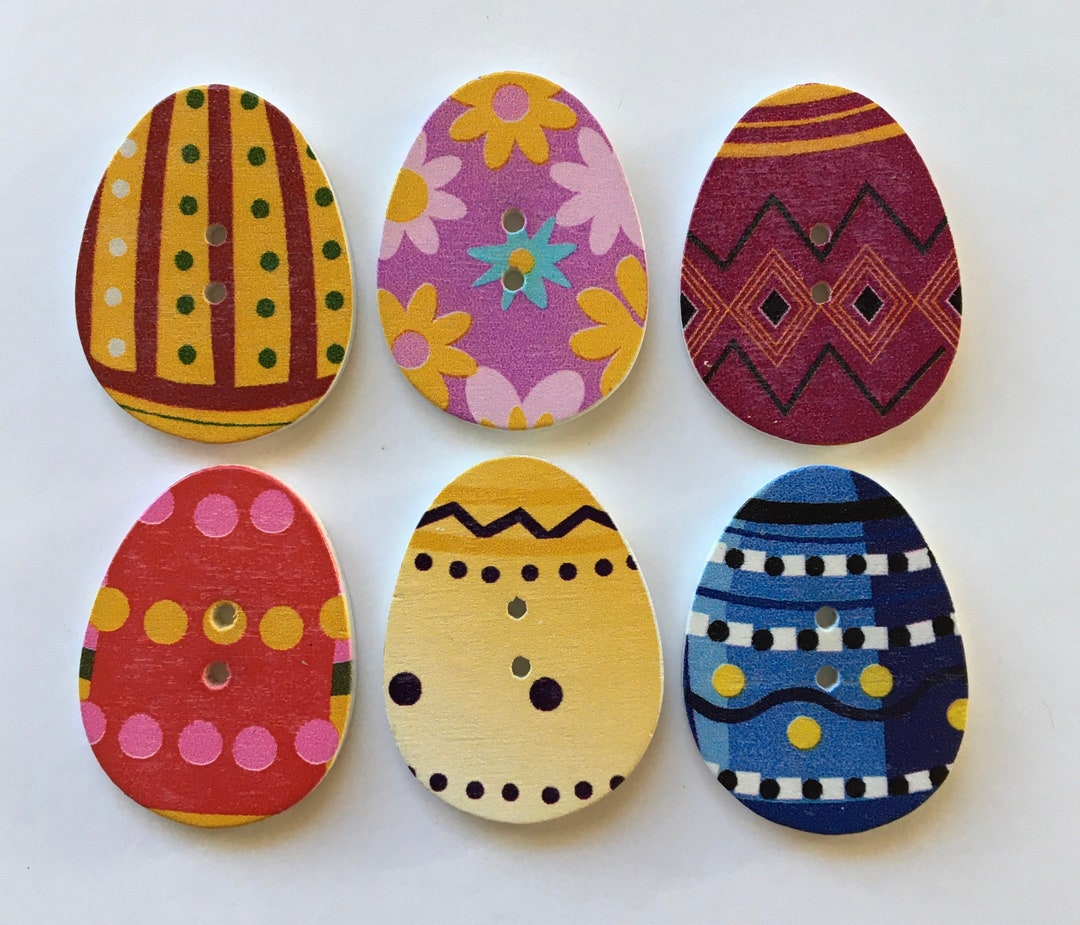 Egg Buttons, Easter Egg Buttons, Easter Buttons, Sewing Supplies ...