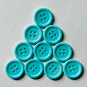 Blue Buttons, 20mm Buttons, Aqua Blue Resin Buttons, Sewing Supplies ...