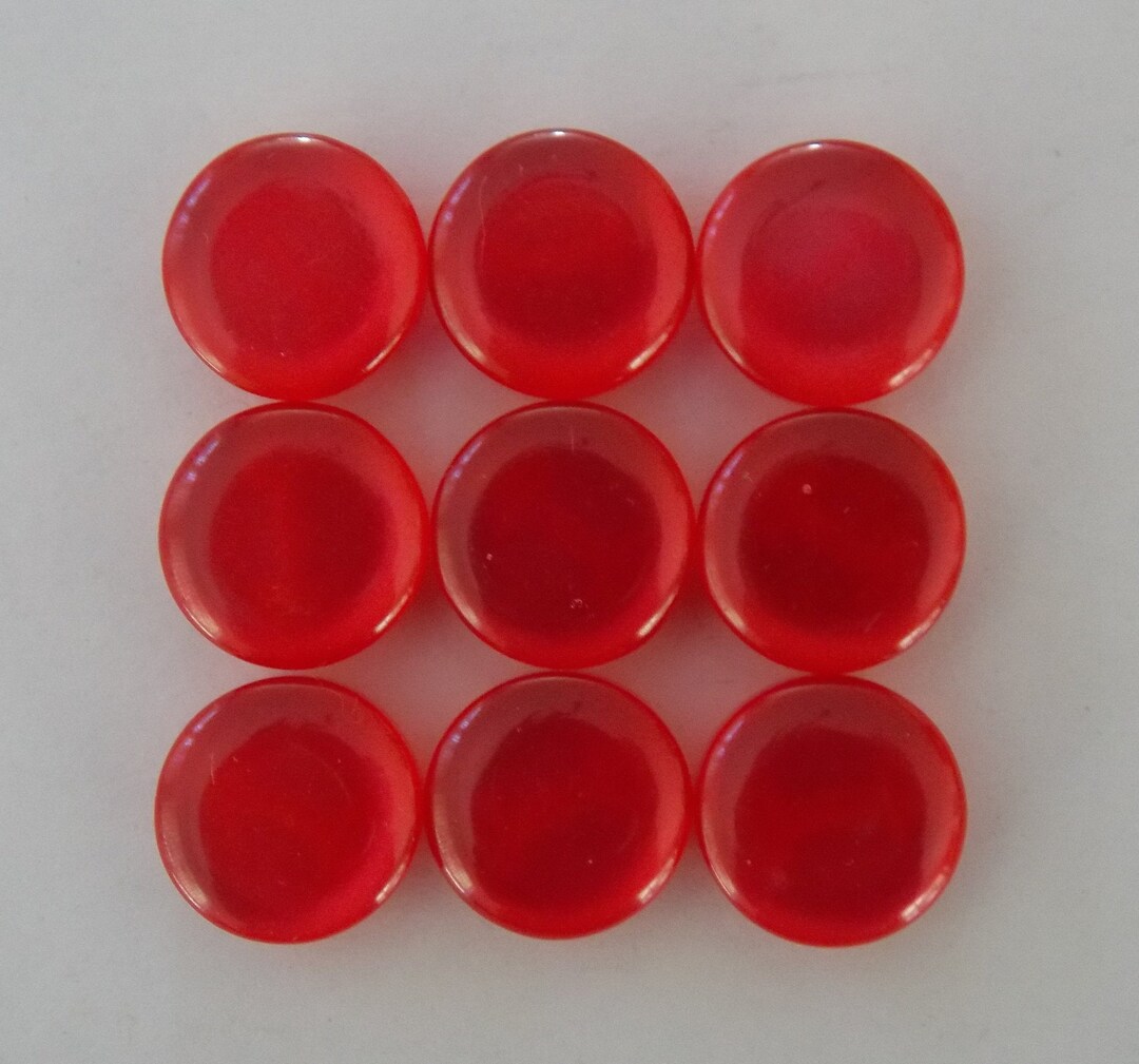 Red Buttons, 1/2” Resin Buttons, Shiny Buttons, Sewing Supplies ...