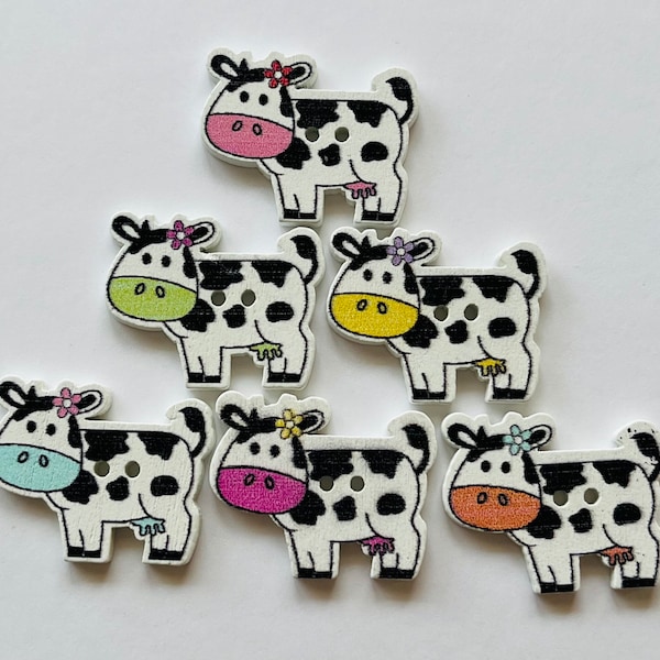 Cow Buttons - Etsy