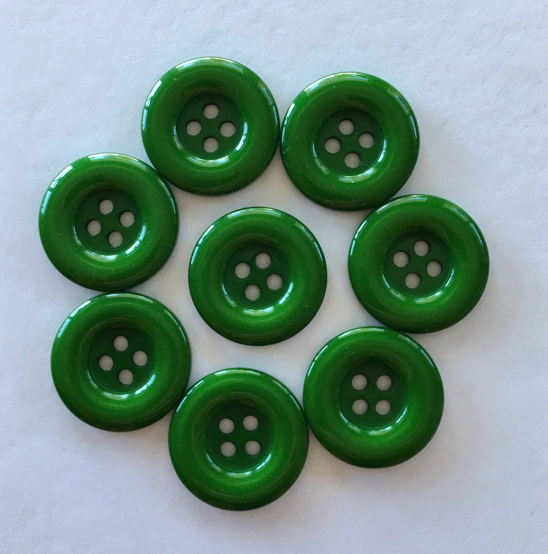 Green Buttons, 18mm Buttons, Resin Buttons, Sewing Supplies ...
