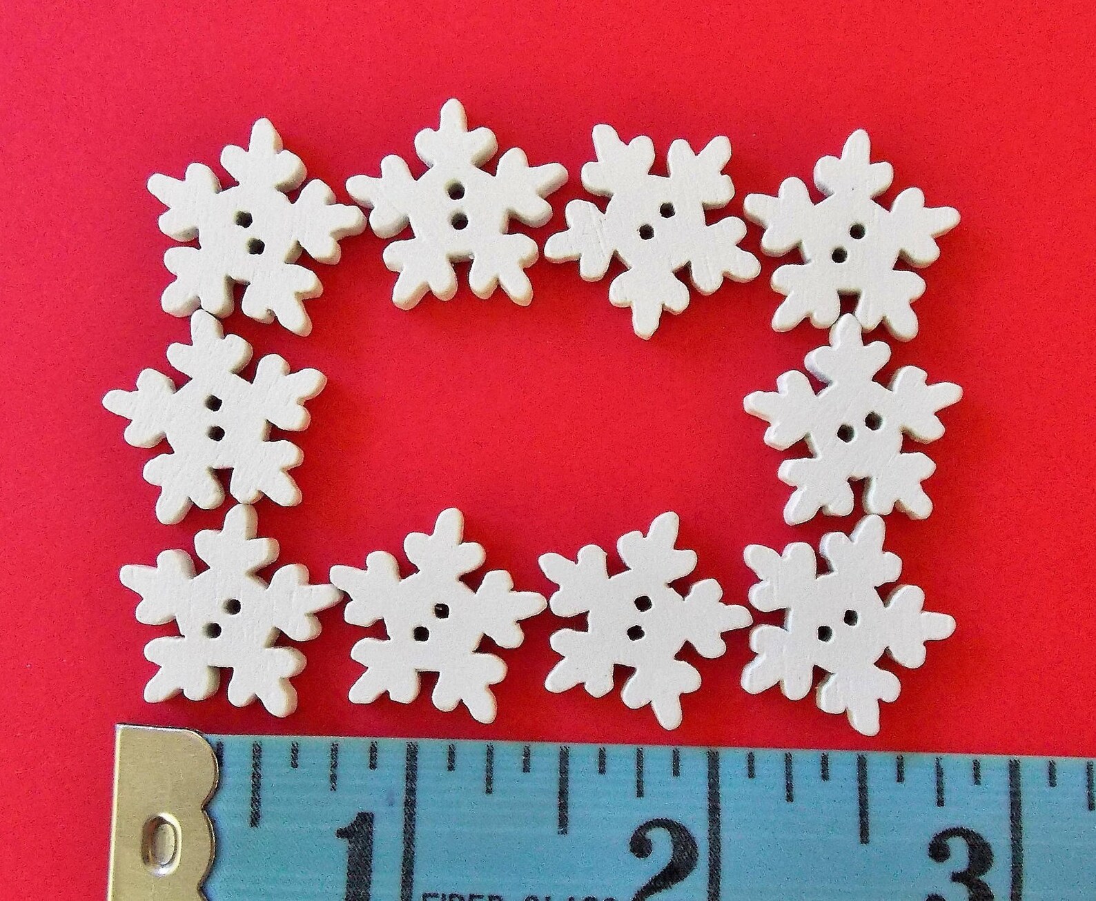 White Snowflake Buttons Wooden Buttons White Buttons Sewing - Etsy Canada