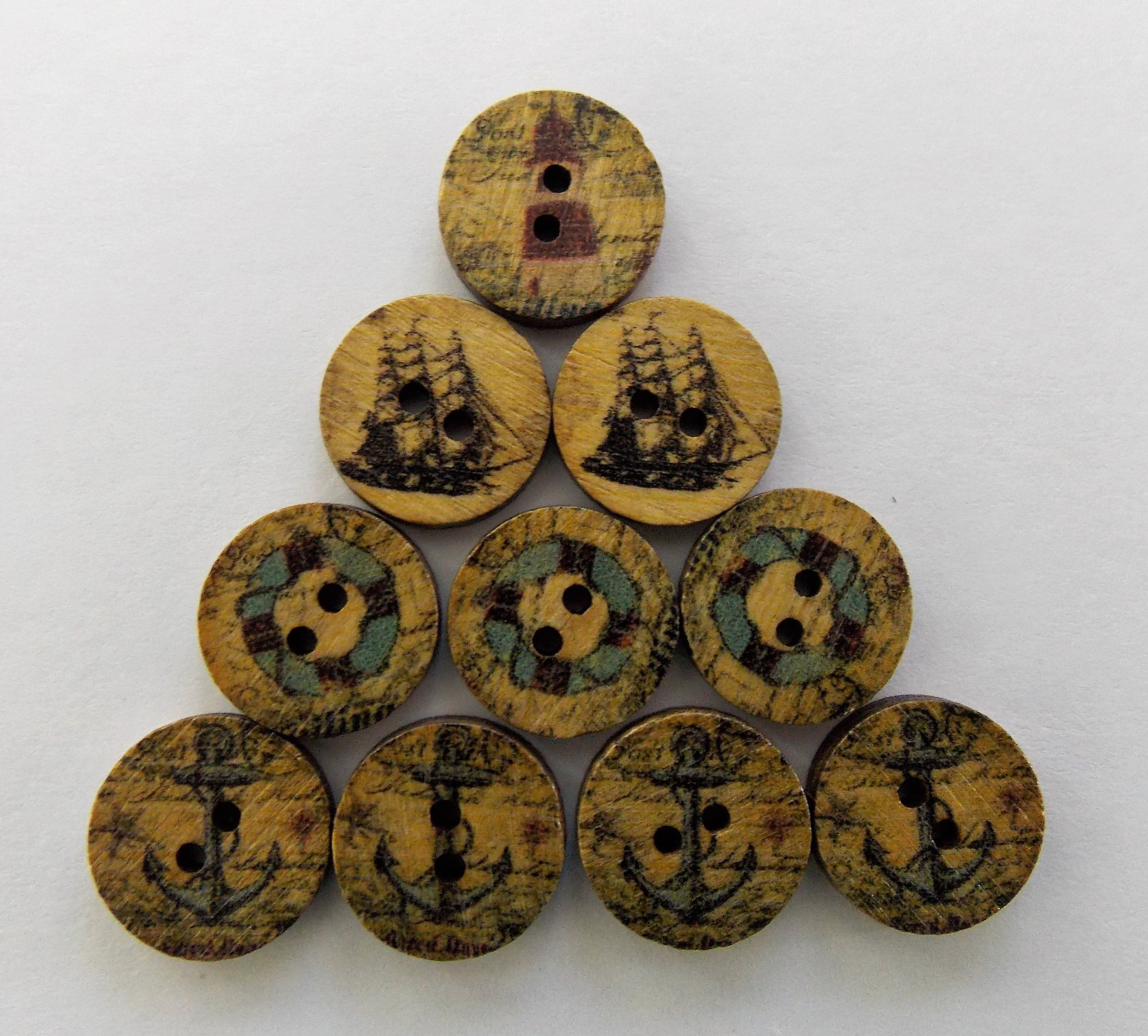 Nautical Buttons Vintage Sailing Buttons Sewing Supplies - Etsy
