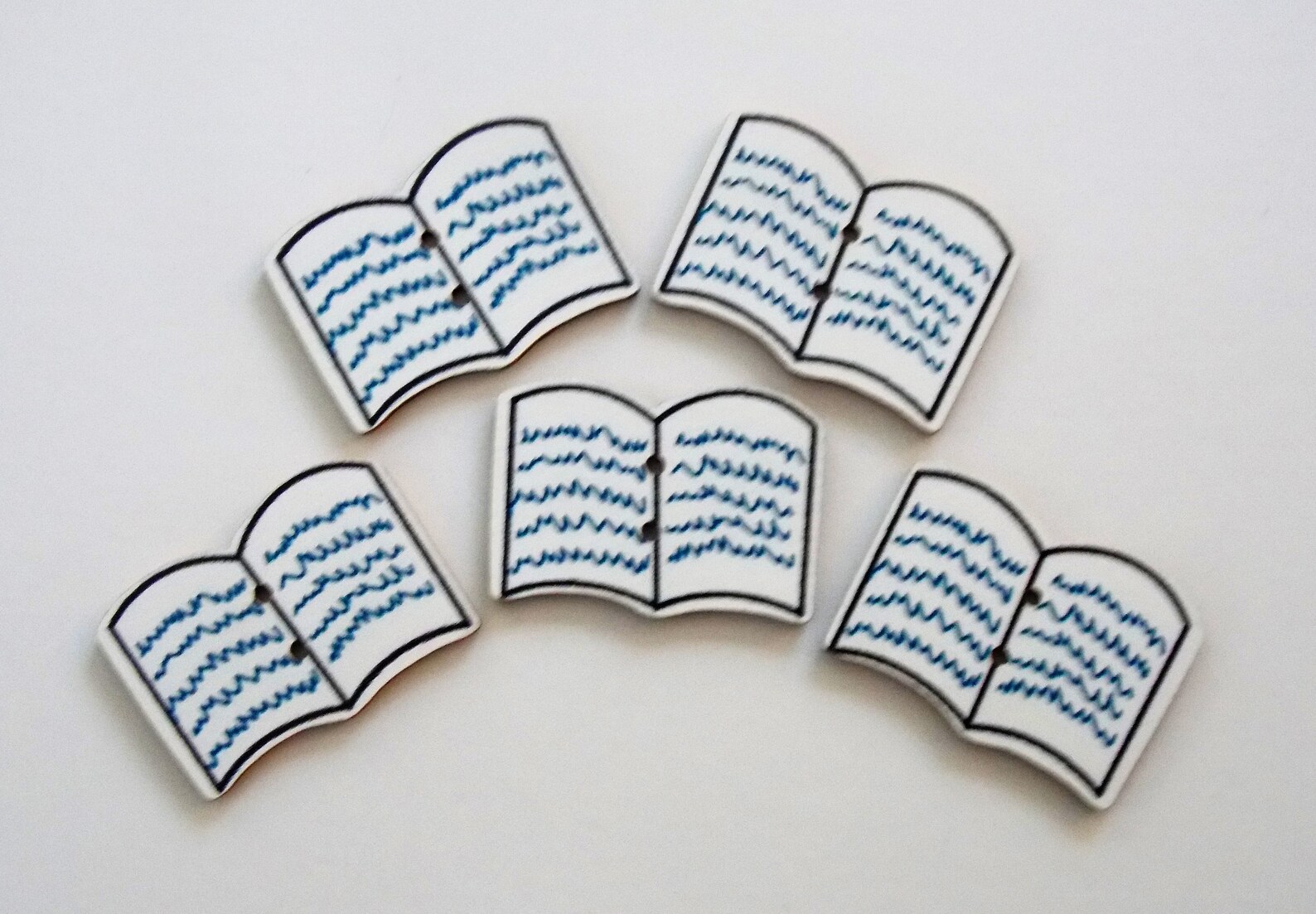 Book Buttons Wooden Buttons Reading Buttons Sewing - Etsy