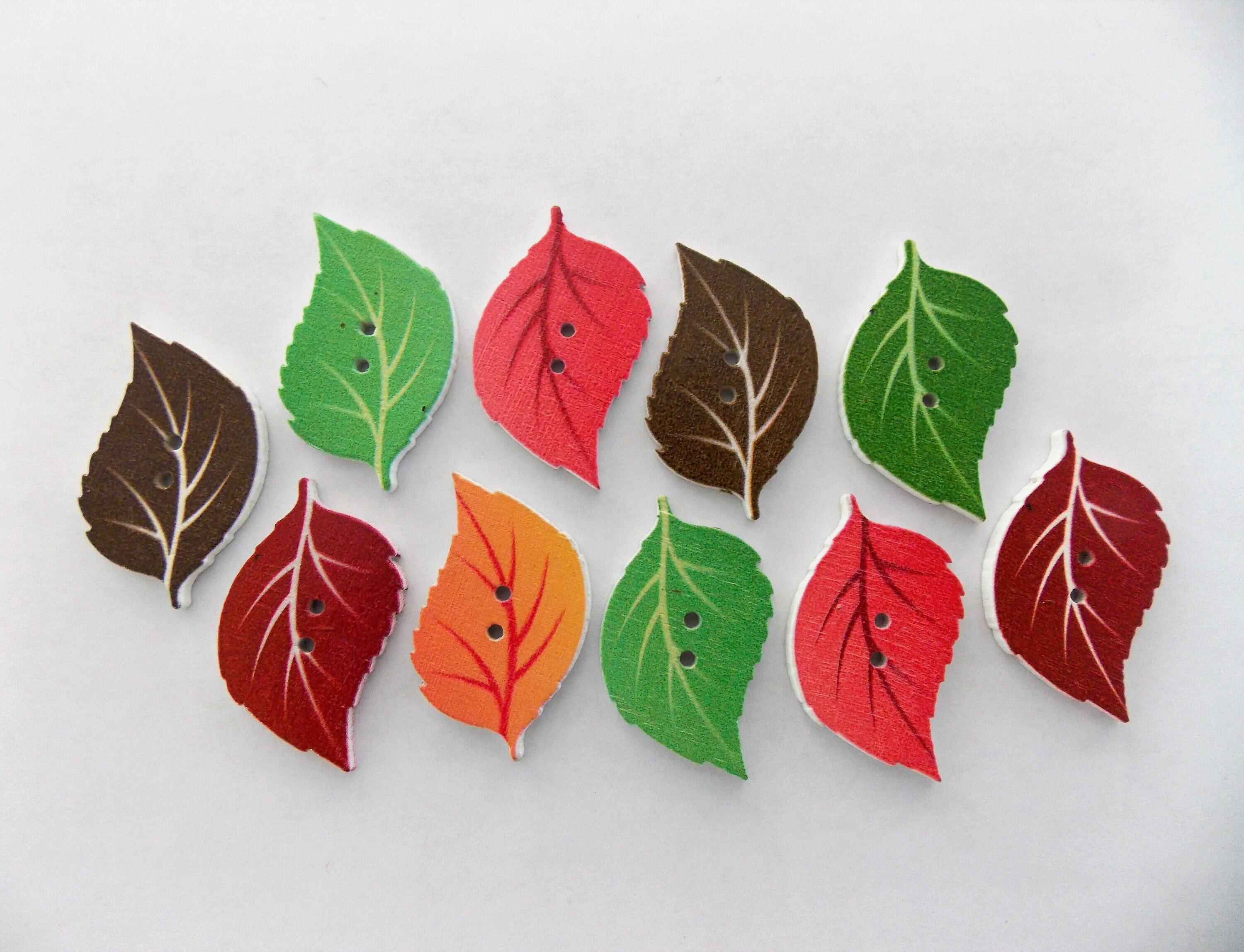 Leaf Buttons Wooden Buttons Sewing Supplies Tree Buttons | Etsy