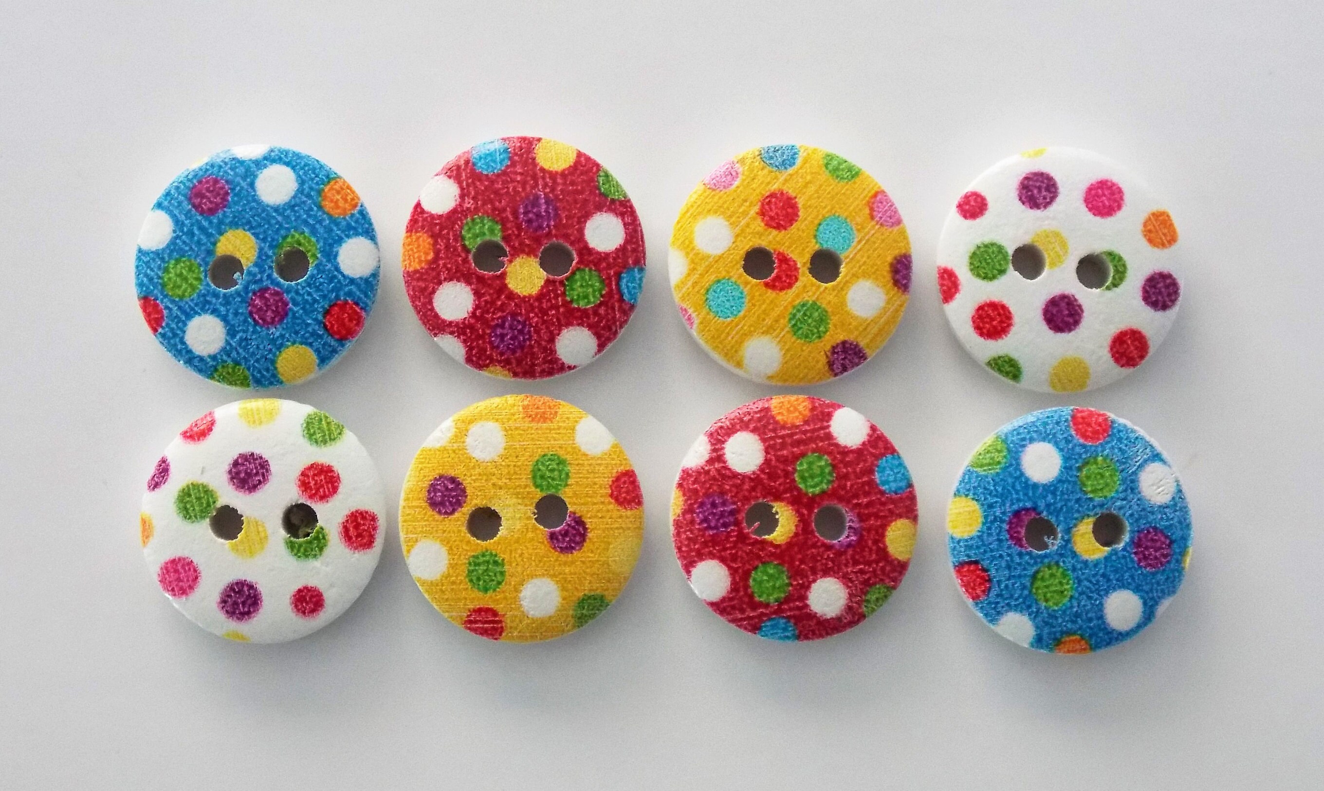 Polka Dot Buttons Spotty Buttons Red Buttons Sewing | Etsy