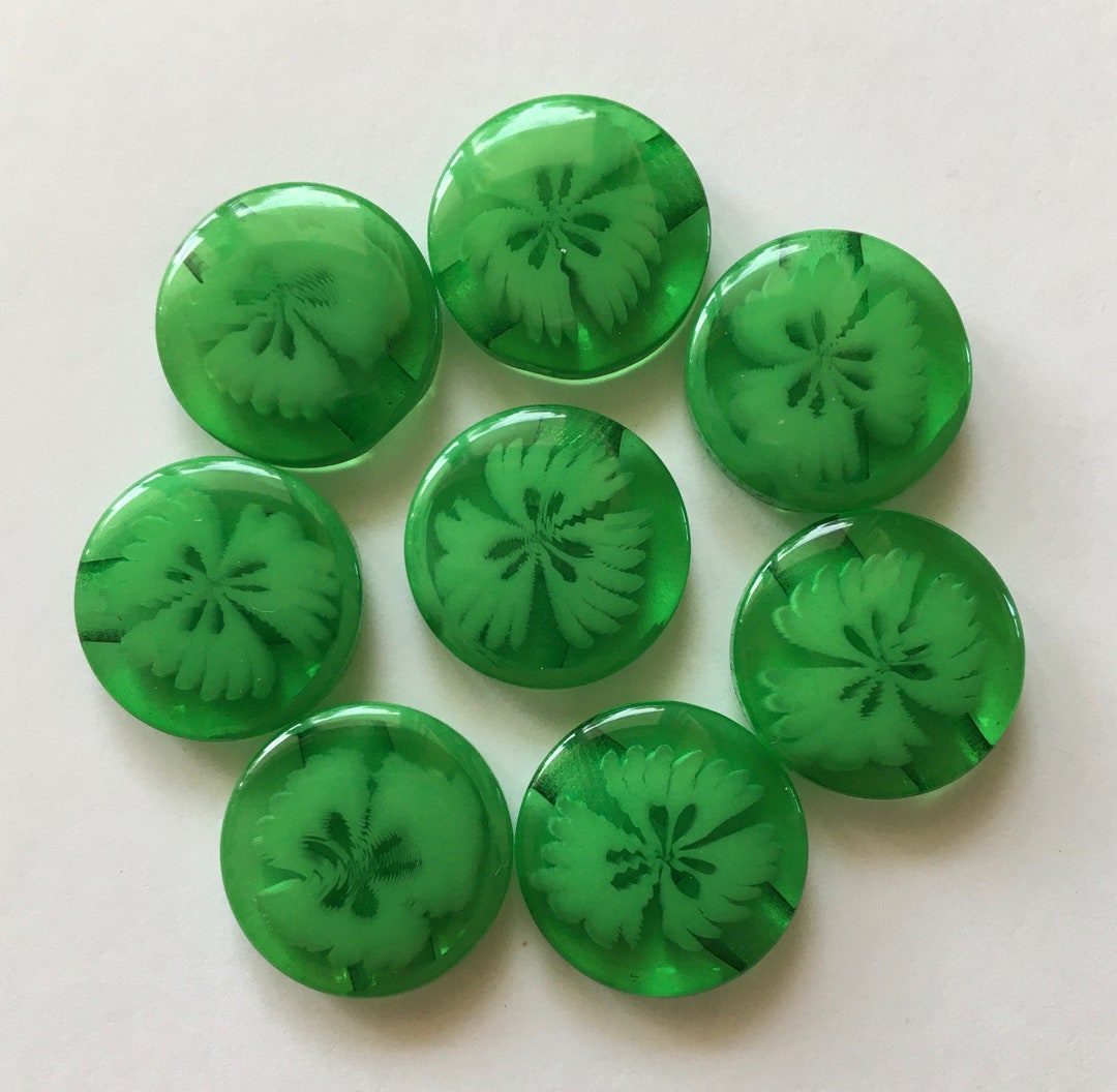 Green Buttons, Resin Buttons, Flower Buttons, Sewing Supplies ...