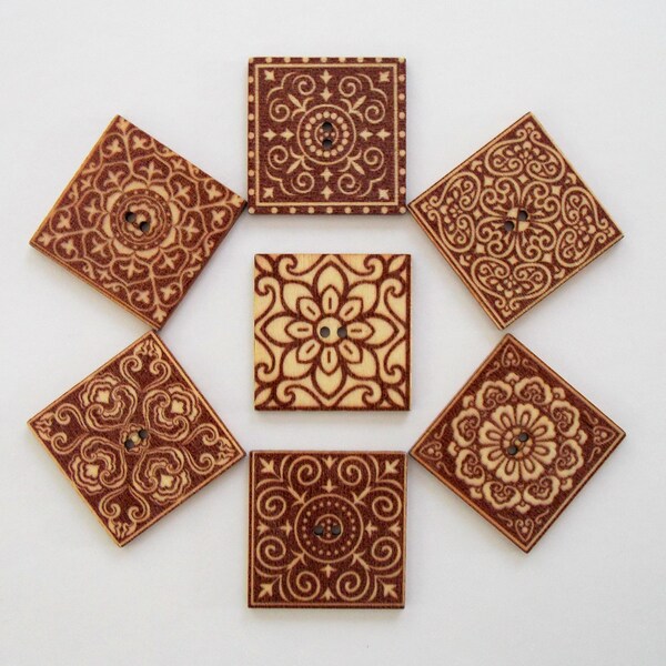 Square Buttons - Etsy