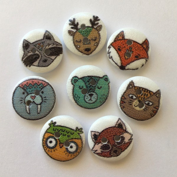 Animal Buttons - Etsy UK