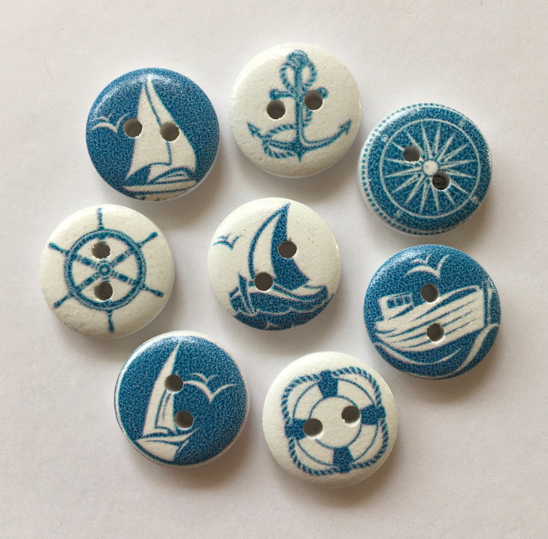 Nautical Buttons, Sailing Buttons, Sewing Supplies, Ship Buttons ...