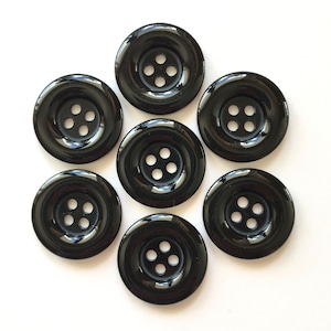 Black Resin Buttons, 18mm Sewing Embellishments - Etsy