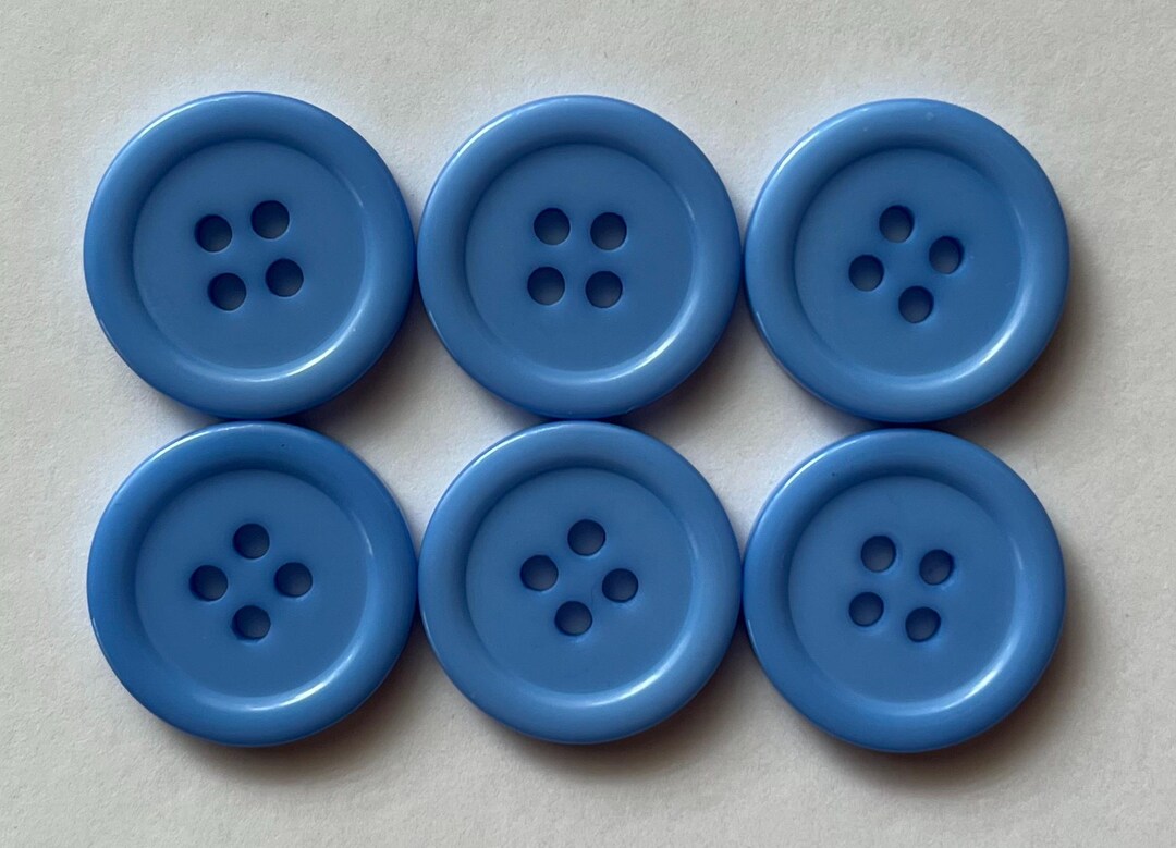 Blue Resin Buttons, 20mm Sewing Buttons, Embellishments - Etsy