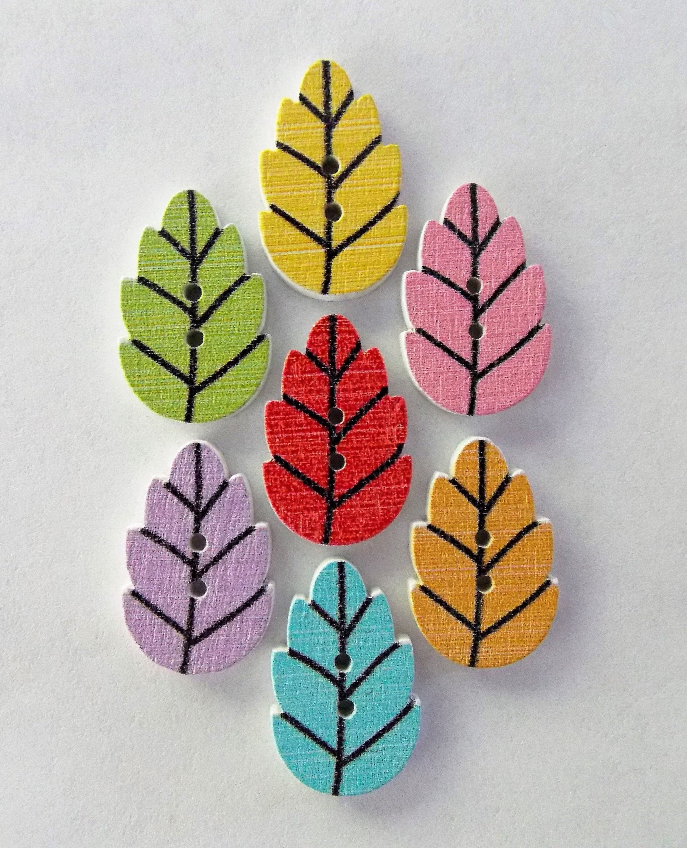 Leaf Buttons Wooden Buttons Sewing Supplies Tree Buttons - Etsy