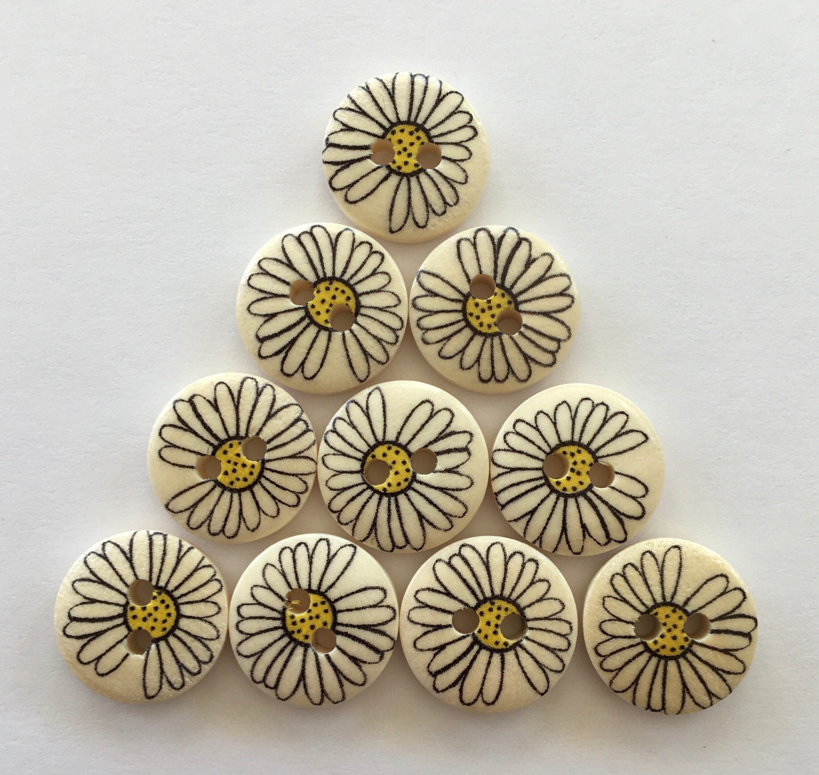 Daisy Buttons Flower Buttons Floral Buttons Sewing - Etsy
