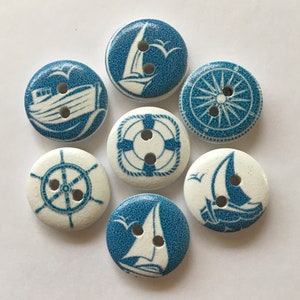 Nautical Buttons, Sailing Buttons, Sewing Supplies, Ship Buttons ...
