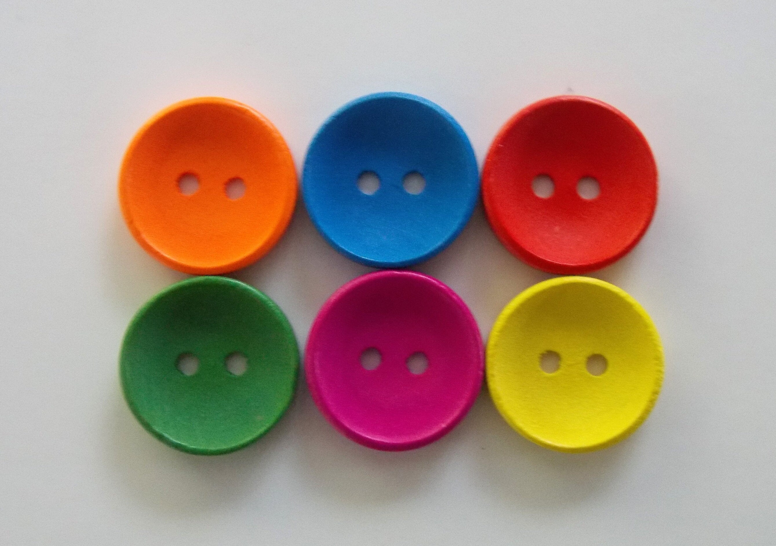 Bright Buttons Plain Buttons Red Buttons Sewing Supplies - Etsy