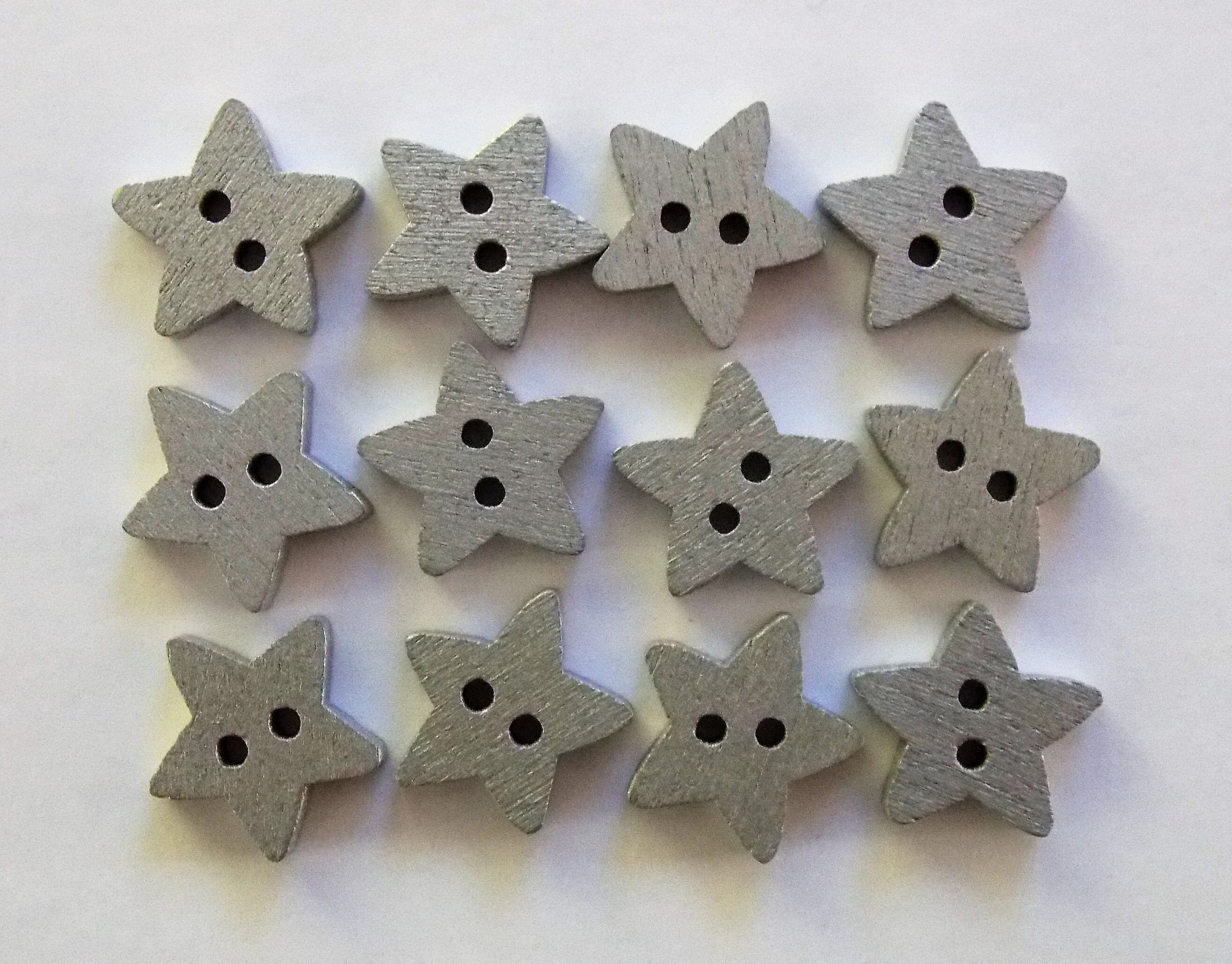 Silver Star Buttons Star Buttons Silver Buttons Christmas | Etsy