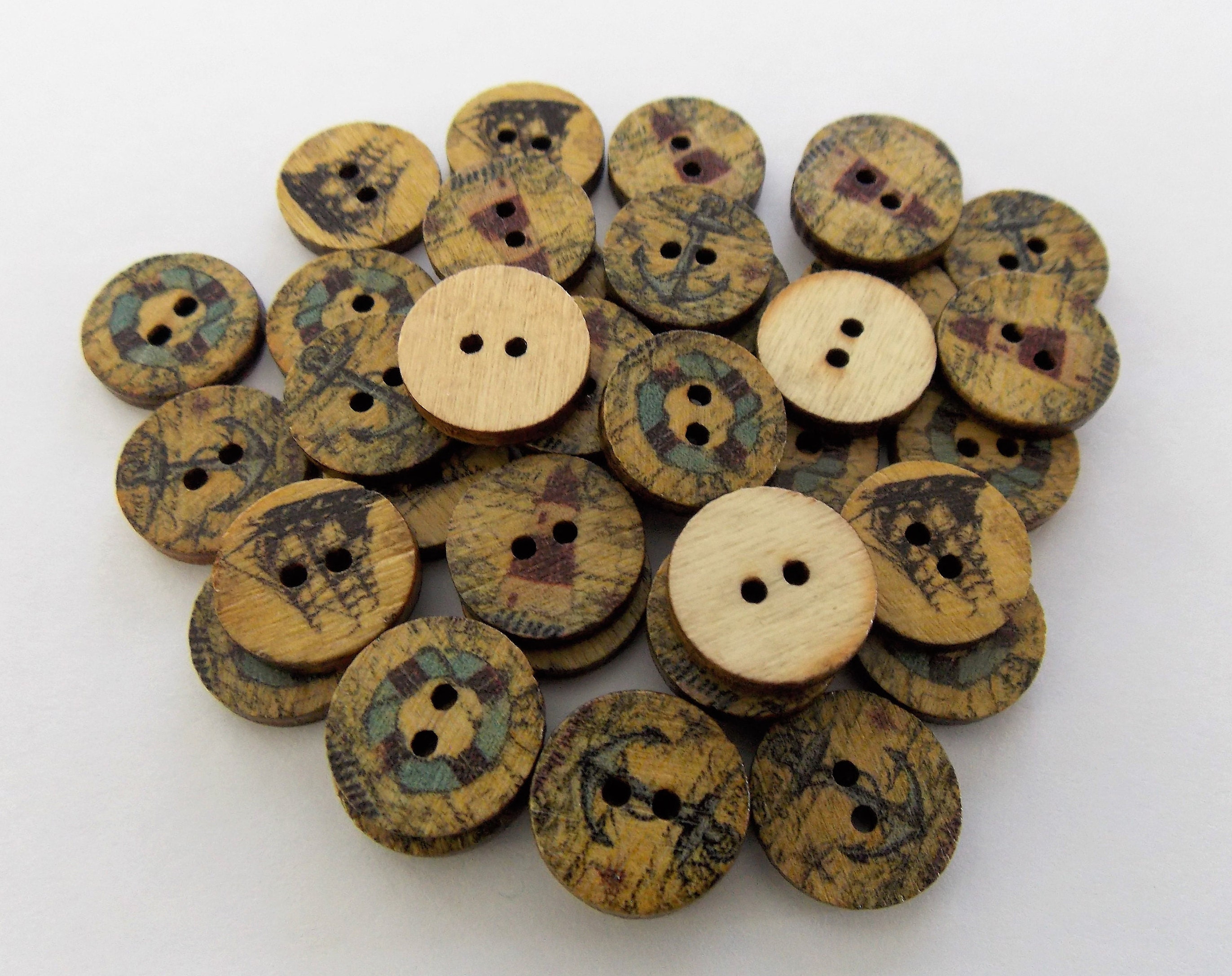 Nautical Buttons Vintage Sailing Buttons Sewing Supplies | Etsy