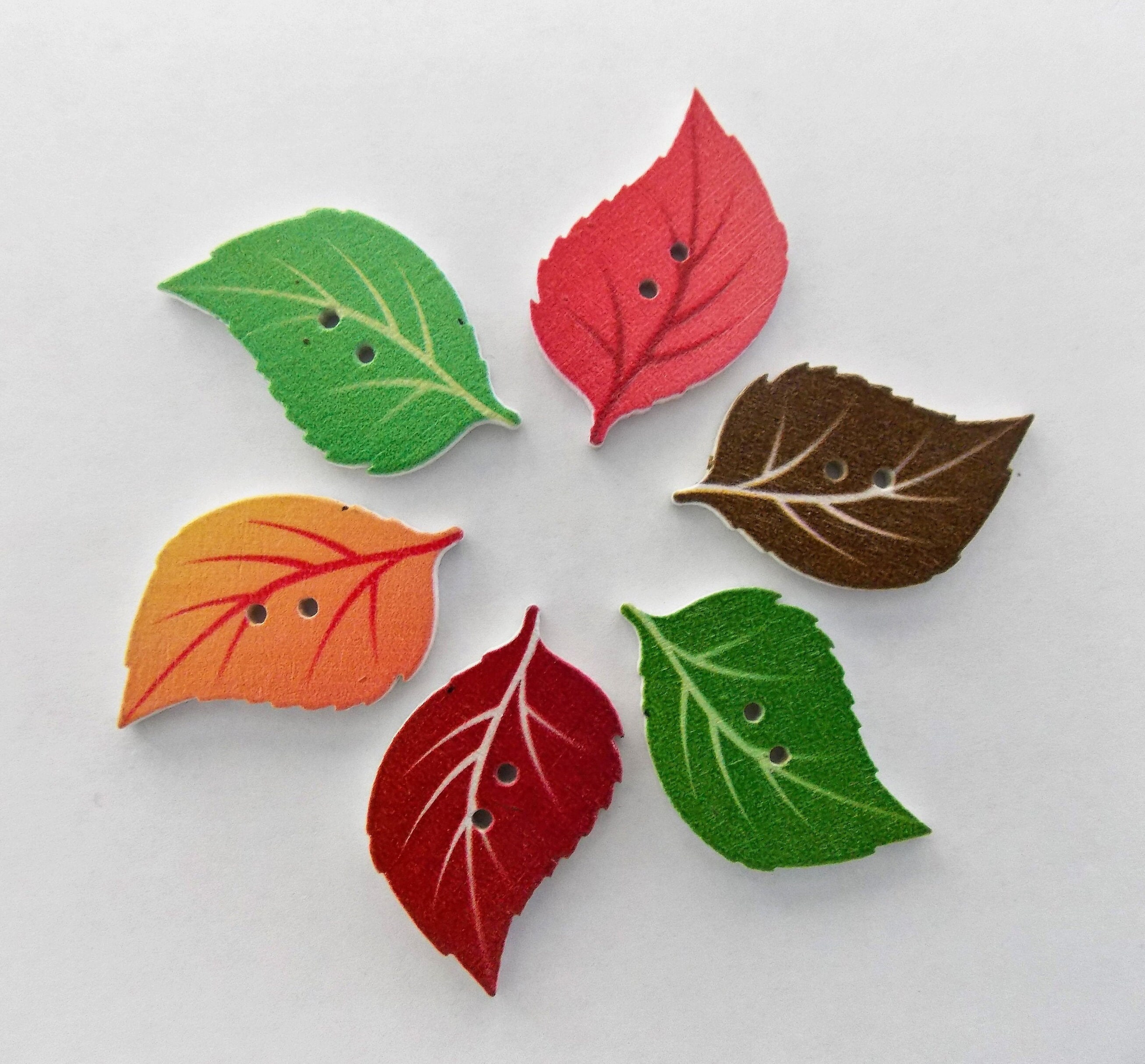 Leaf Buttons Wooden Buttons Sewing Supplies Tree Buttons | Etsy