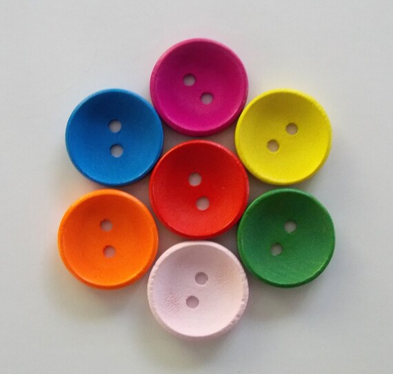 Bright Buttons Plain Buttons Red Buttons Sewing Supplies | Etsy