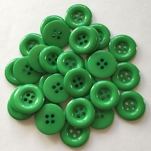Green Buttons, 20mm Buttons, Resin Buttons, Sewing Supplies ...
