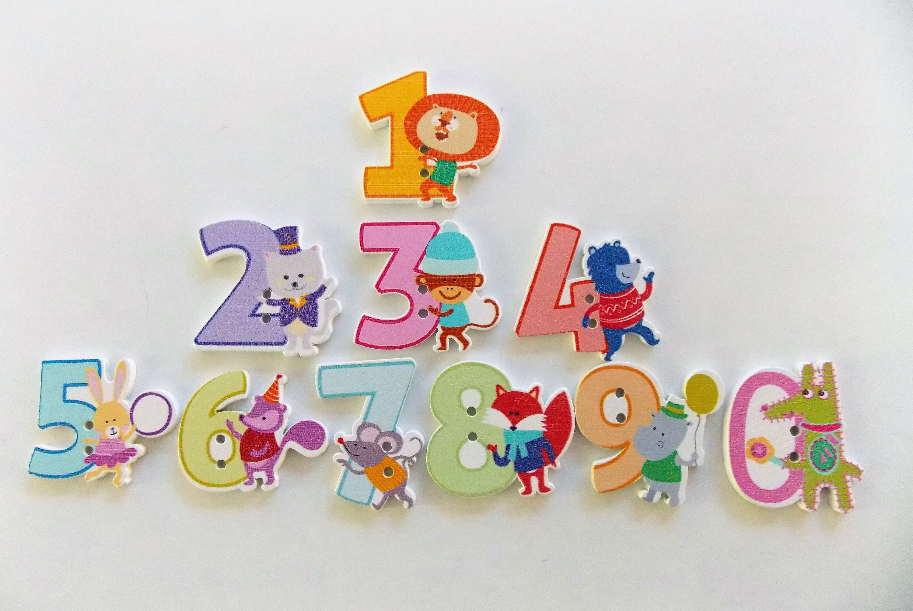 Number Buttons Counting Buttons Sewing Supplies | Etsy