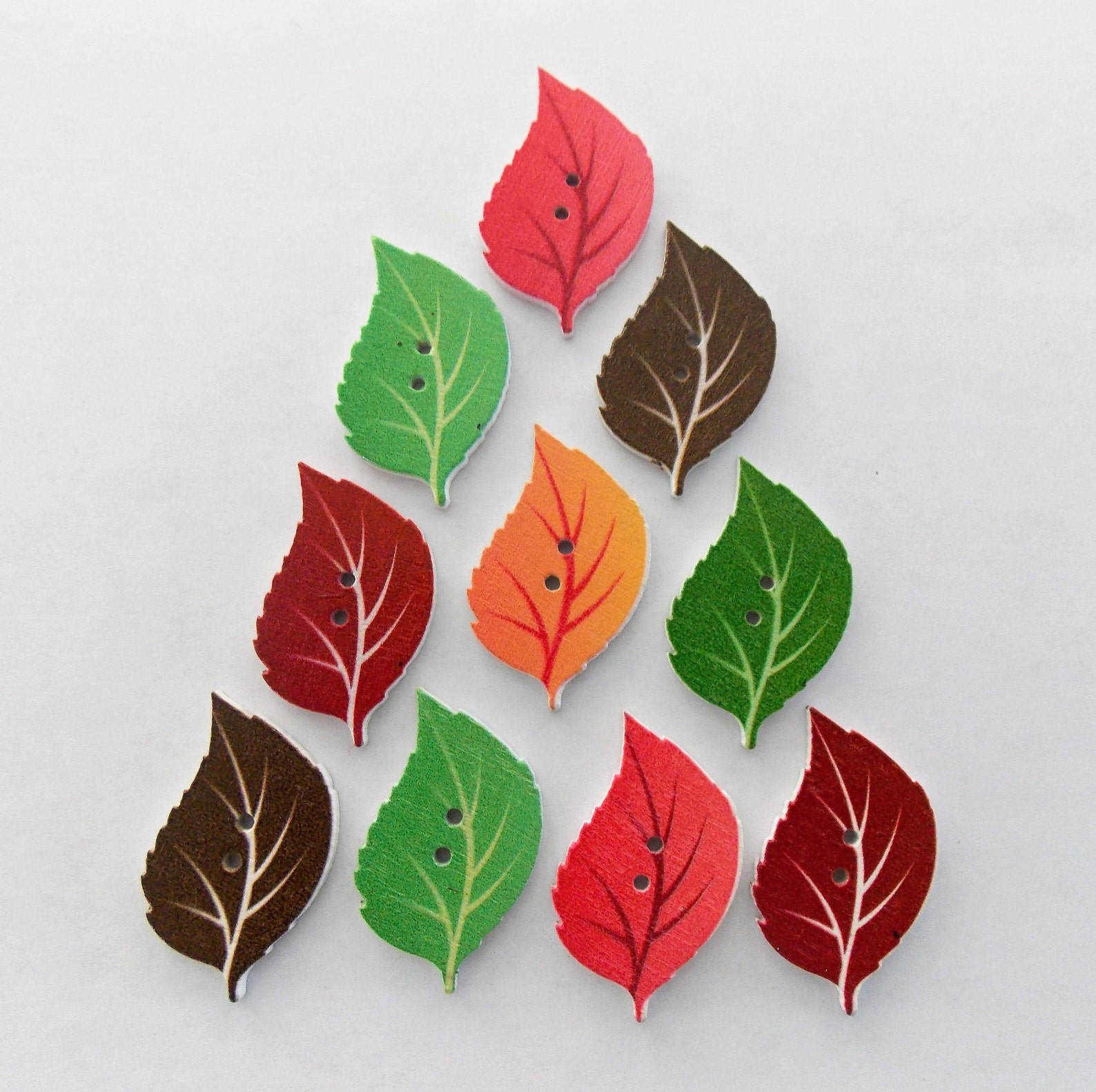 Leaf Buttons Wooden Buttons Sewing Supplies Tree Buttons - Etsy