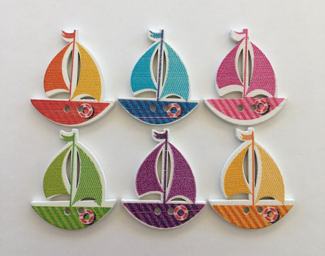 Boat Buttons, Yacht Buttons, Nautical Buttons, Sewing Supplies, Ship ...