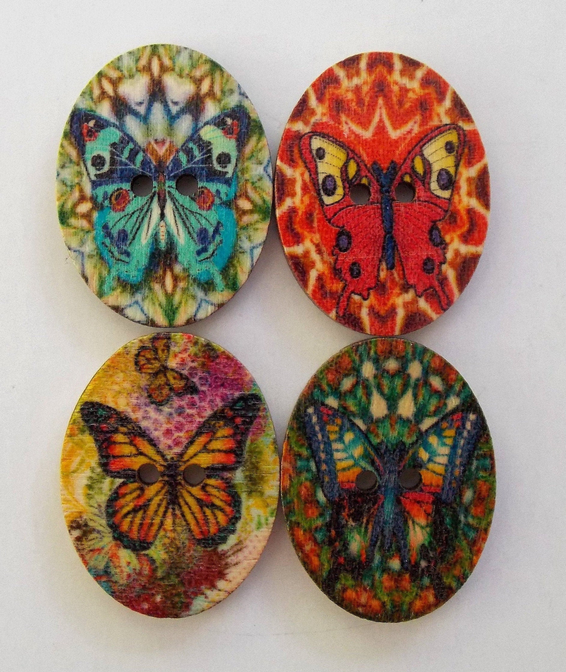 Butterfly Buttons Floral Buttons Sewing Supplies | Etsy