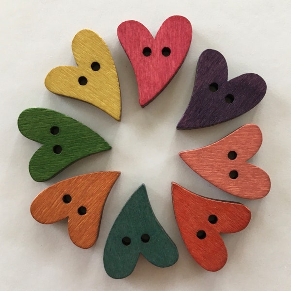 Heart Shape Buttons - Etsy