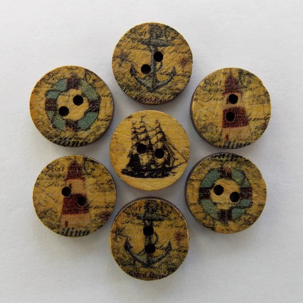 Nautical Buttons - Etsy