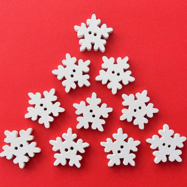 Snowflake Buttons - Etsy