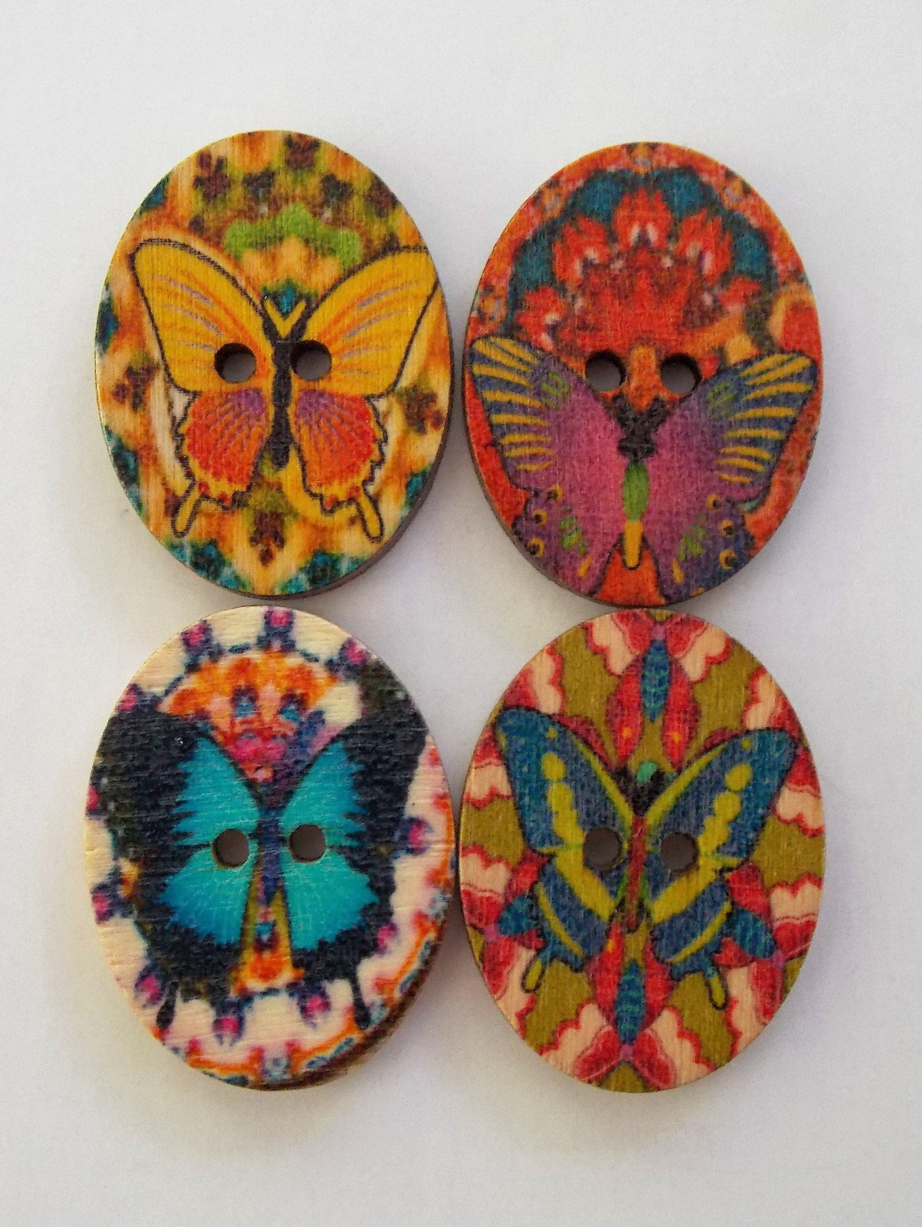 Butterfly Buttons Floral Buttons Sewing Supplies | Etsy