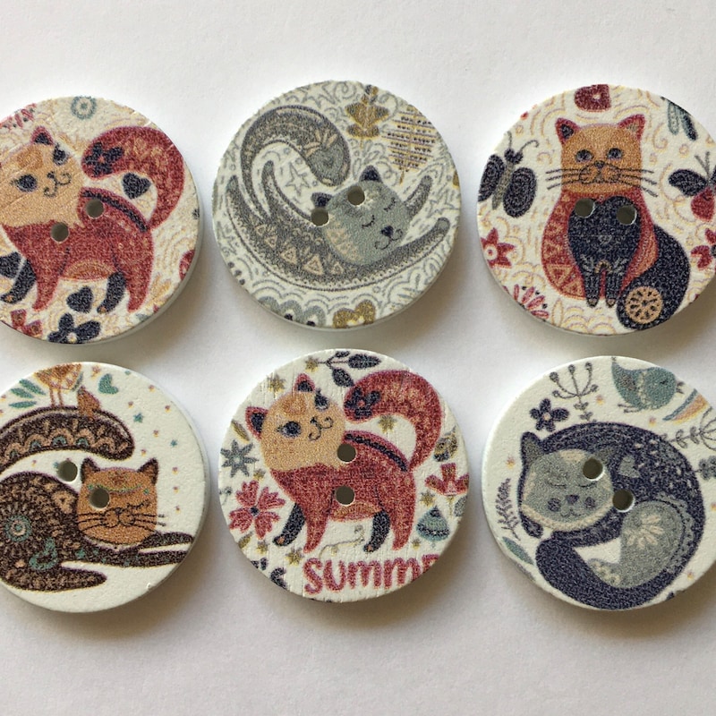 Cat Buttons - Etsy