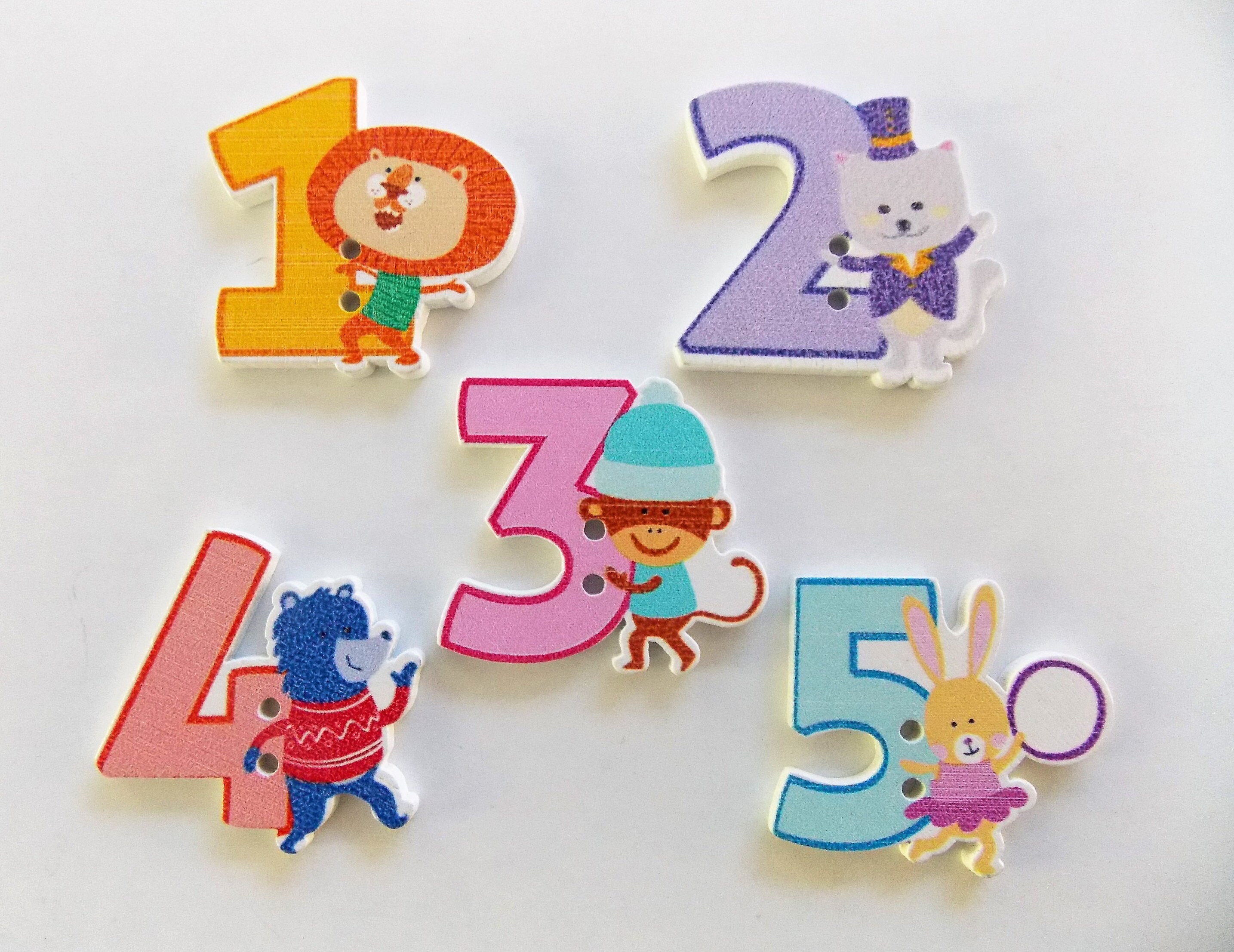 Number Buttons Counting Buttons Sewing Supplies | Etsy