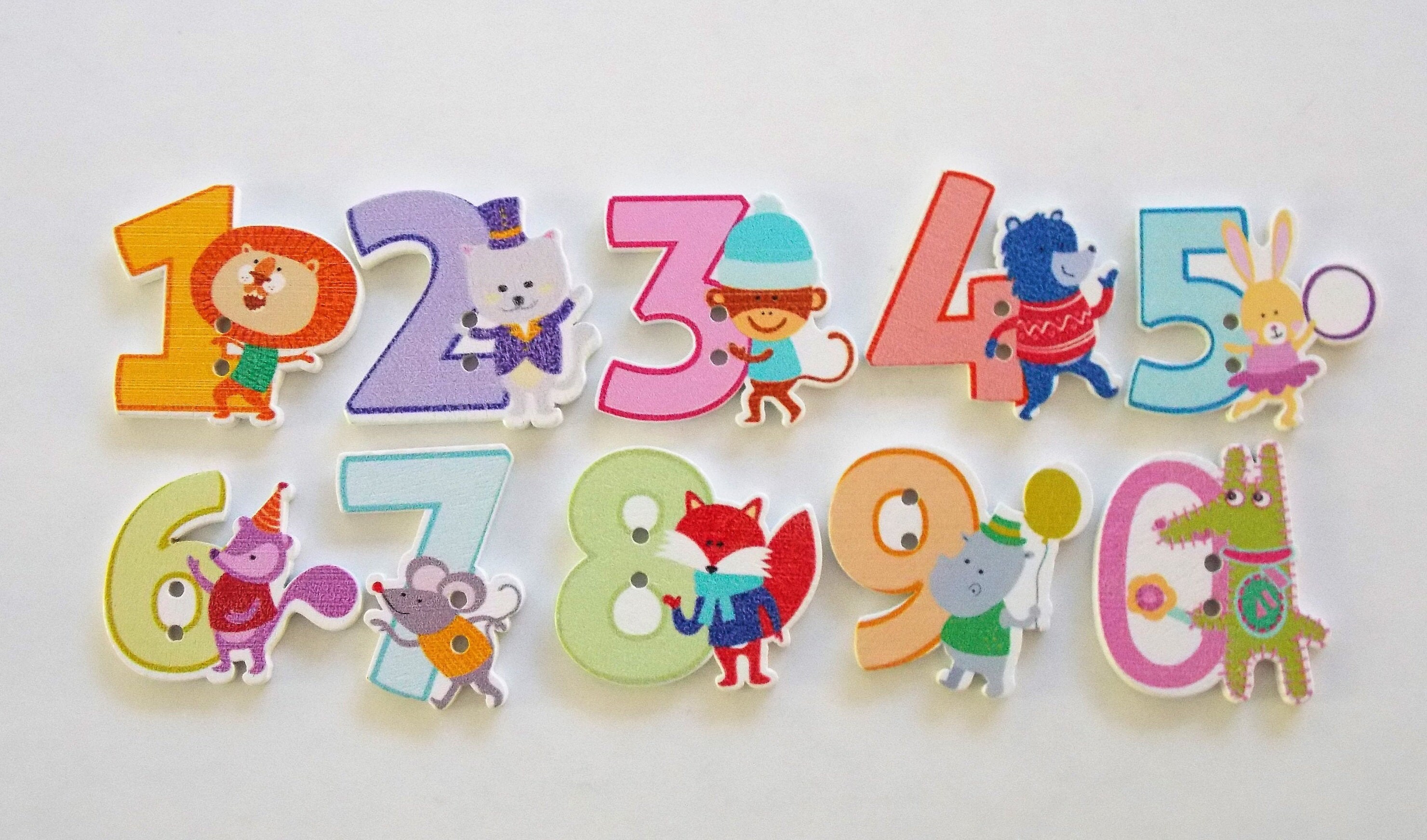 Number Buttons Counting Buttons Sewing Supplies | Etsy