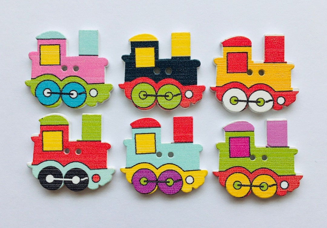 Train Buttons Engine Buttons Locomotive Buttons Sewing - Etsy